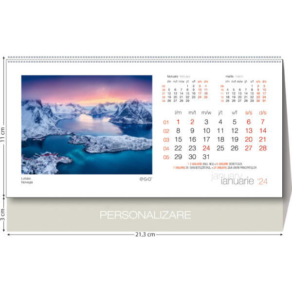 Office calendar ”Landscapes” - Samdam - Furnizorul tau de articole ...